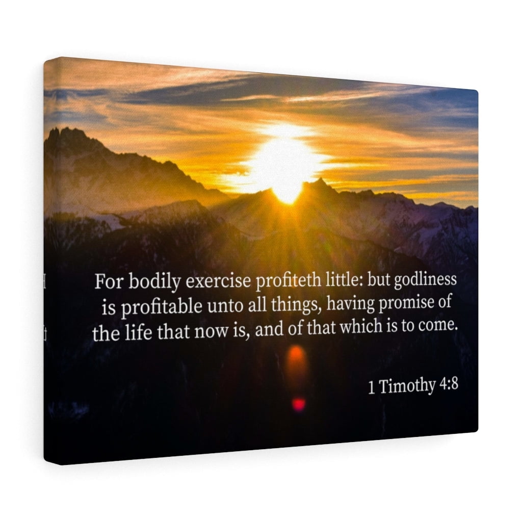 Scripture Walls Godliness 1 Timothy 4:8 Bible Verse Canvas Christian ...