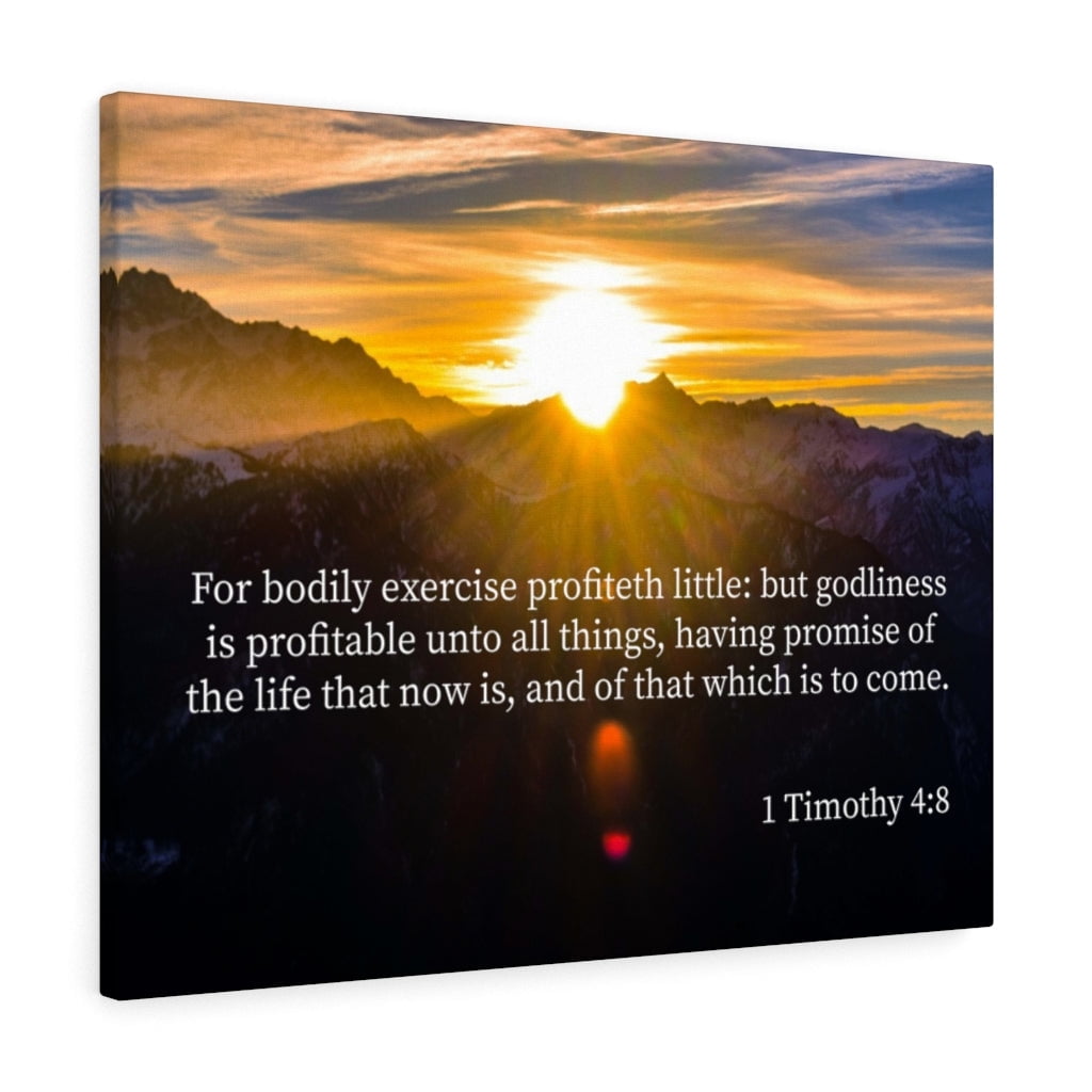 Scripture Walls Godliness 1 Timothy 4:8 Bible Verse Canvas Christian ...