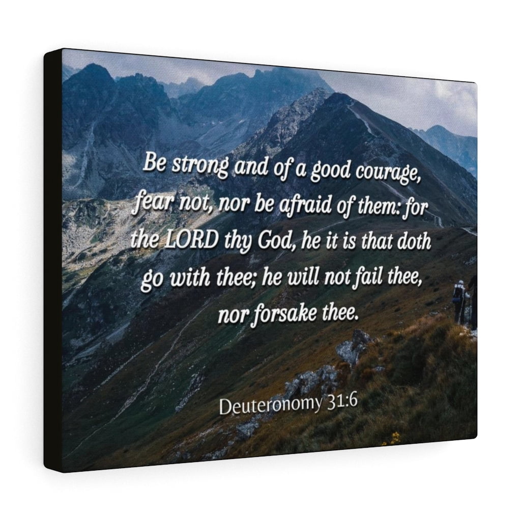 Scripture Walls Good Courage Deuteronomy 31:6 Bible Verse Canvas ...