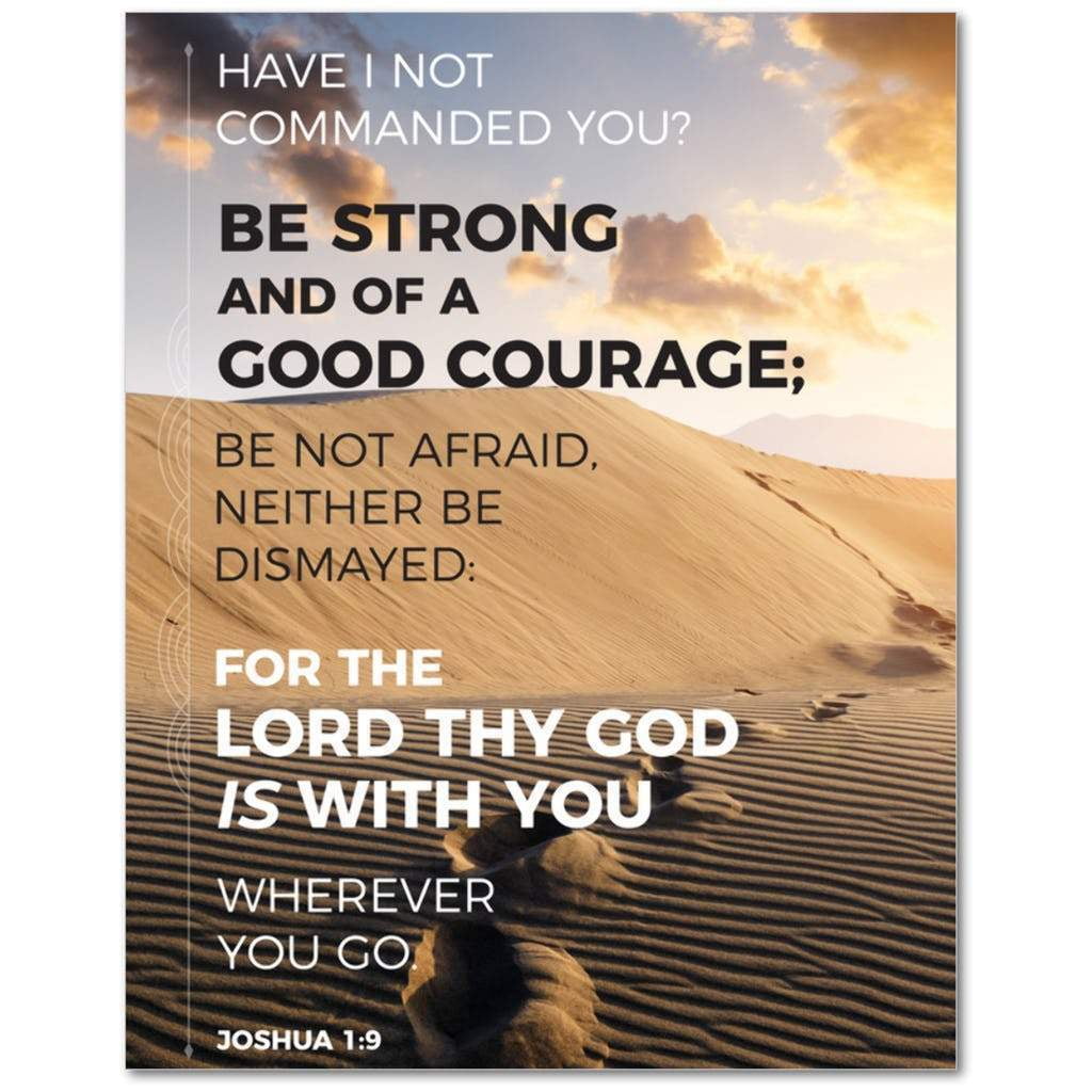 Scripture Walls Good Courage Joshua 1:9 Desert Bible Verse Canvas ...