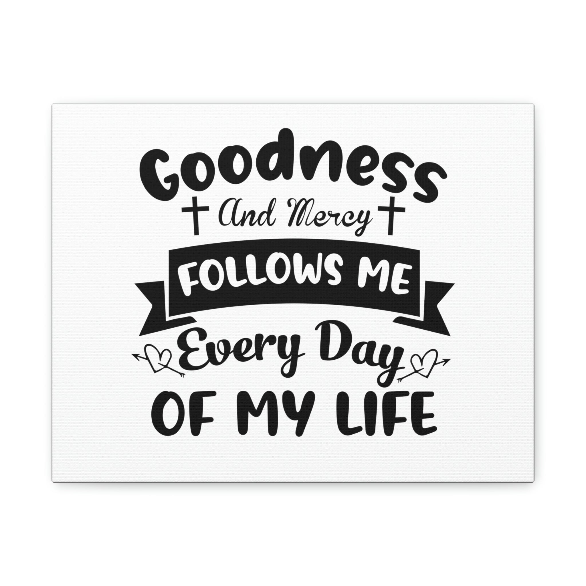 Scripture Walls Goodness And Mercy Psalm 23:6 Cross Bible Verse Canvas ...