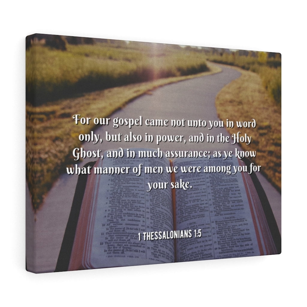 Scripture Walls Gospel Came 1 Thessalonians 1:5 Bible Verse Canvas ...