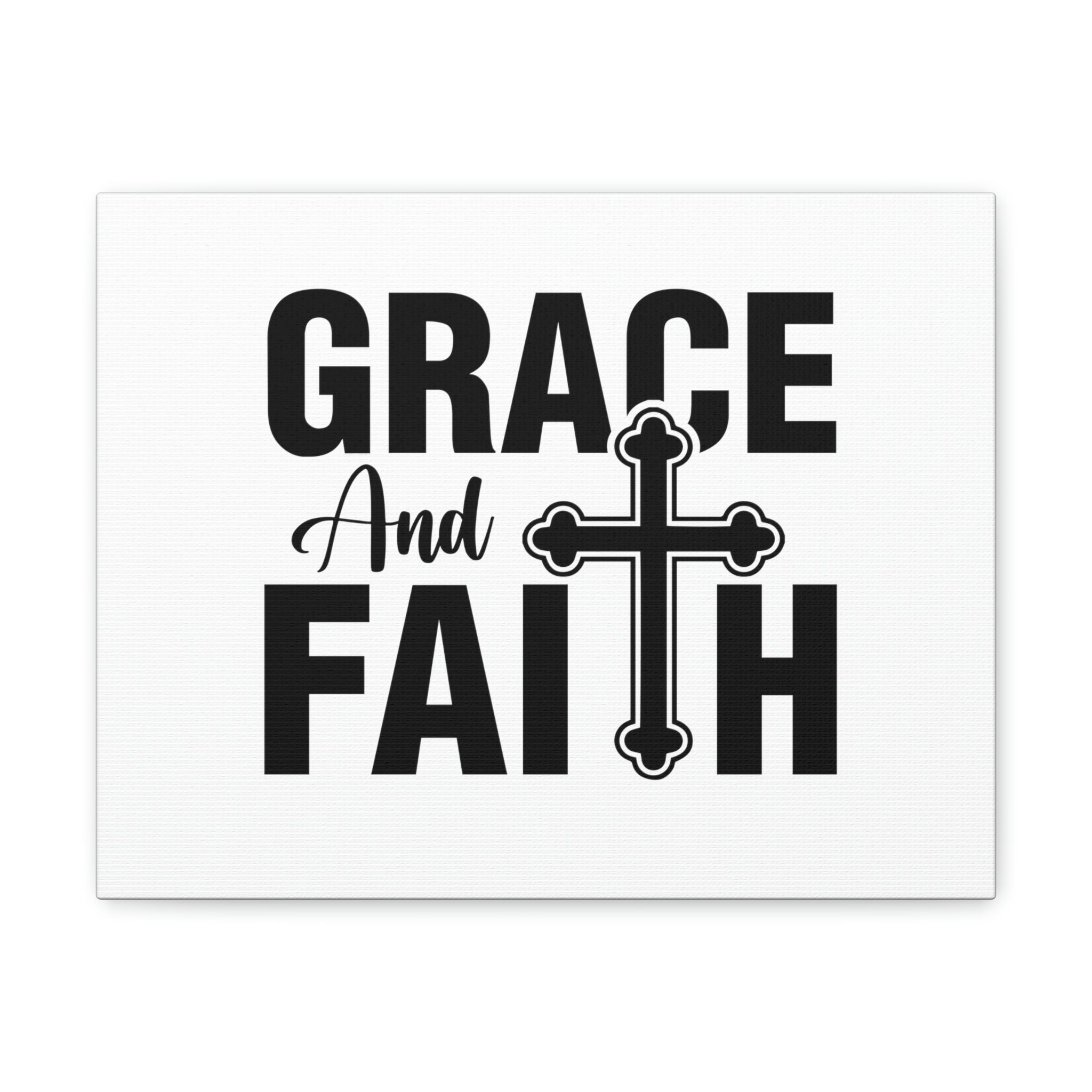 Scripture Walls Grace And Faith Ephesians 2:8 Cross White Christian ...