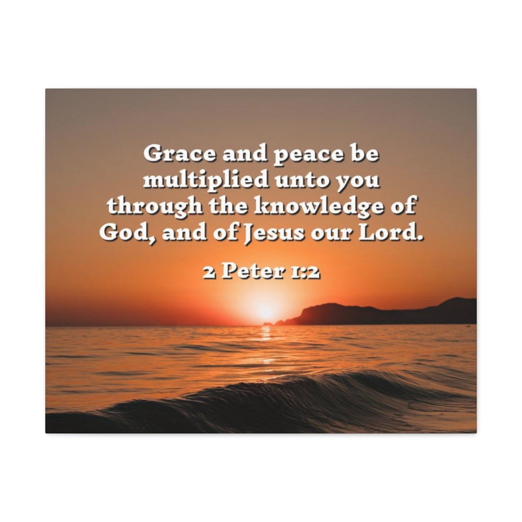 Scripture Walls Grace And Peace 2 Peter 1:2 Bible Verse Canvas ...