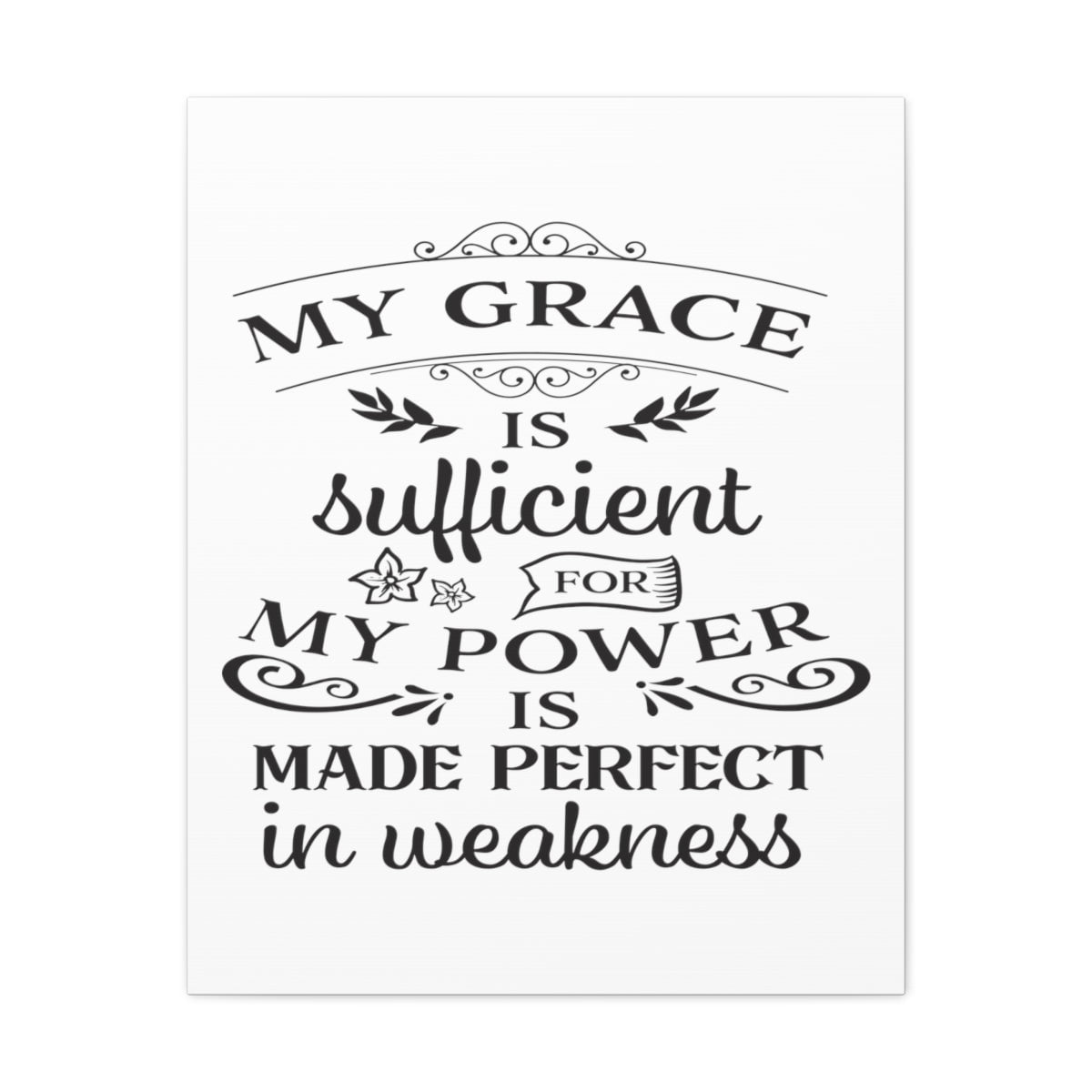 Scripture Walls Grace Is Sufficient 2 Corinthians 12:9 Christian Wall Art Print Ready to Hang ...