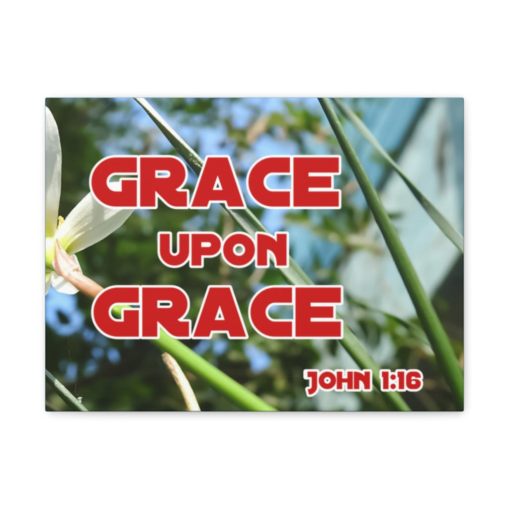 Scripture Walls Grace Upon Grace John 1:16 Bible Verse Canvas Christian ...