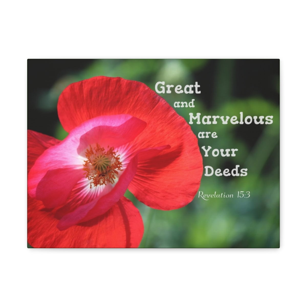 Scripture Walls Great And Marvelous Revelation 15:3 Bible Verse Canvas ...