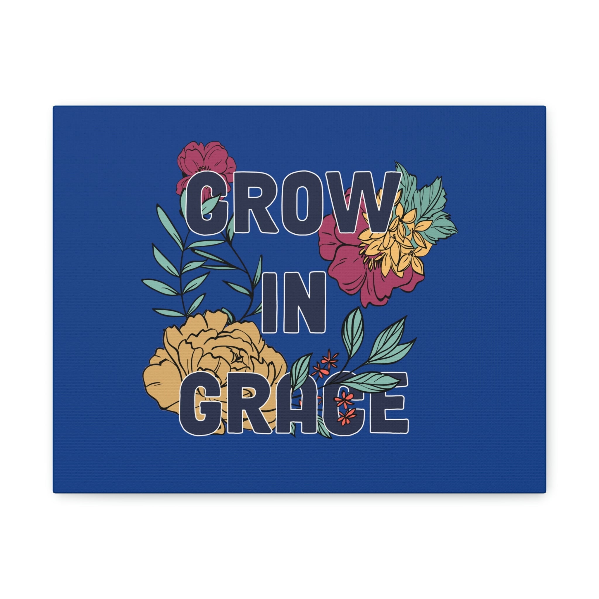 Scripture Walls Grow In Grace 2 Peter 3:18 Yellow Flower Christian Wall ...