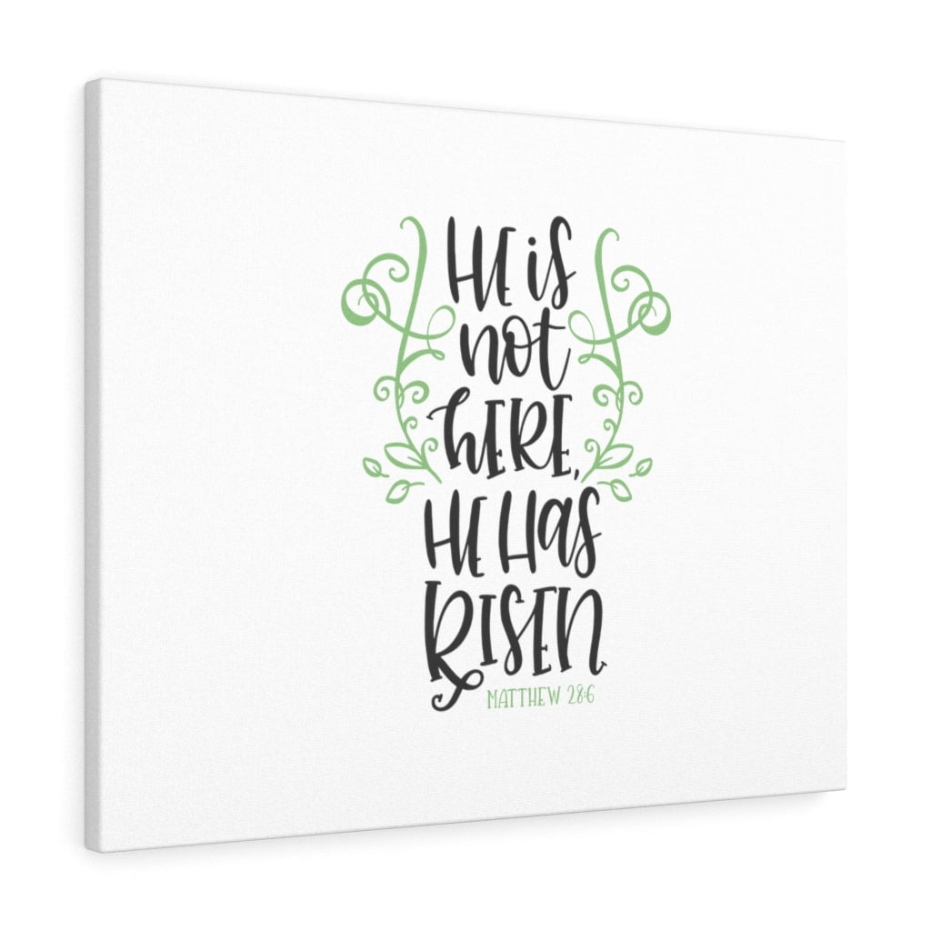 Scripture Walls He Has Risen Leaves Matthew 28:6 Bible Verse Canvas ...