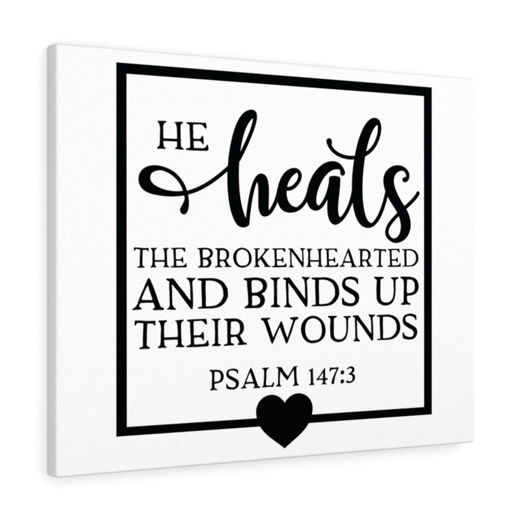 Scripture Walls Psalm 147:3 He Heals The Brokenhearted Bible Verse ...