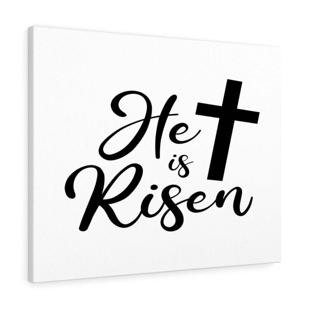 Scripture Walls He Is Risen Cross Bible Verse Canvas Christian Wall Art Ready to Hang Unframed ...