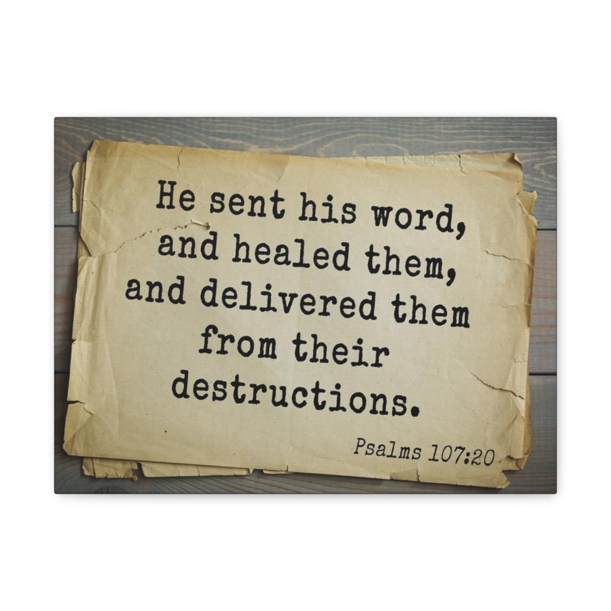 Scripture Walls Psalms 107:20 He Send His Word Bible Verse Canvas ...