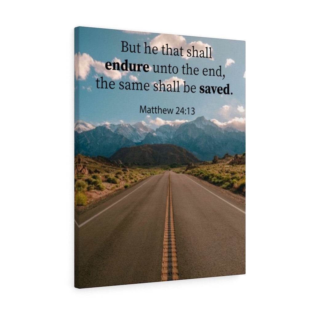 Scripture Walls He Shall Be Saved Matthew 24:13 Christian Home Decor ...