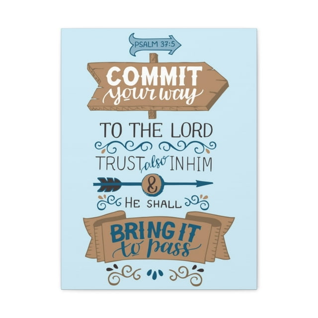 Scripture Walls Psalm 37:5 He Shall Bring It To Pass Christian Wall Art ...
