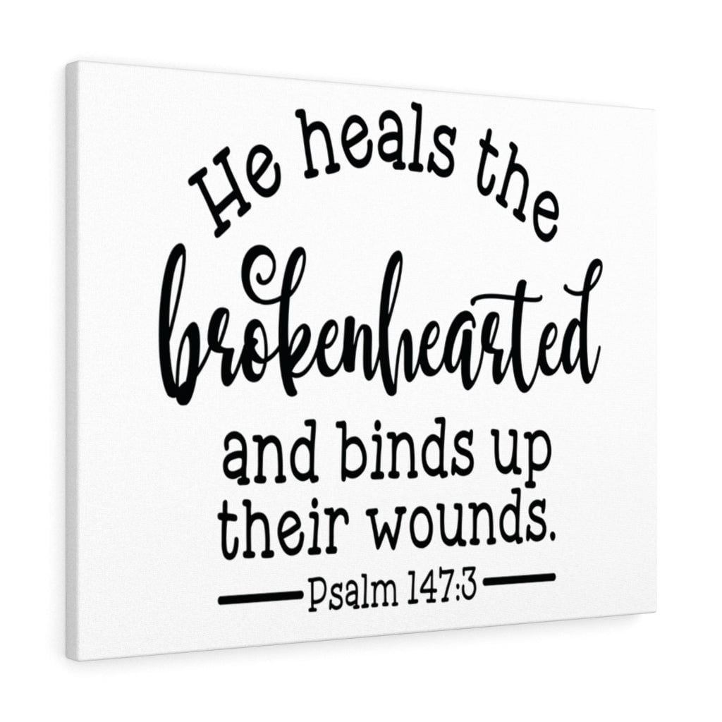 Scripture Walls Psalm 147:3 Heals The Brokenhearted Bible Verse Canvas ...