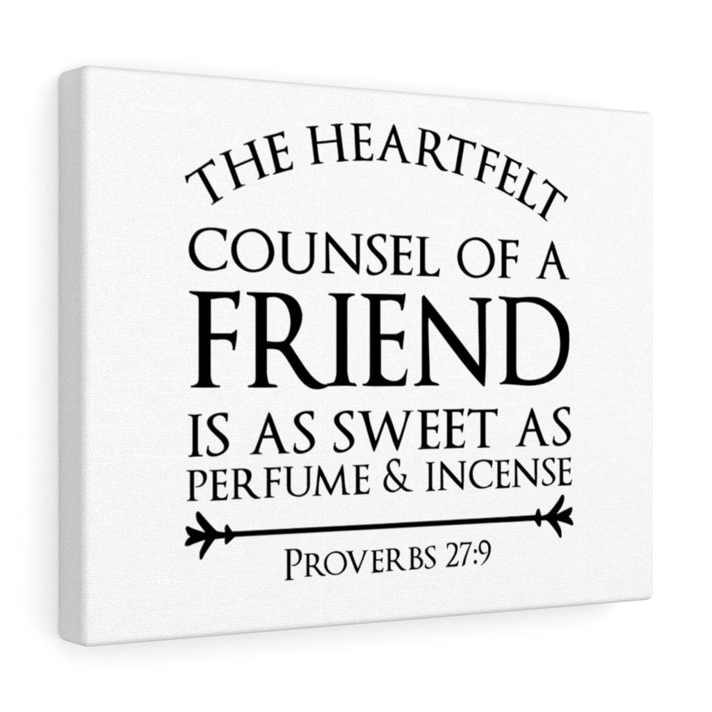 Scripture Walls Heartfelt Counsel Proverbs 27:9 Bible Verse Canvas ...