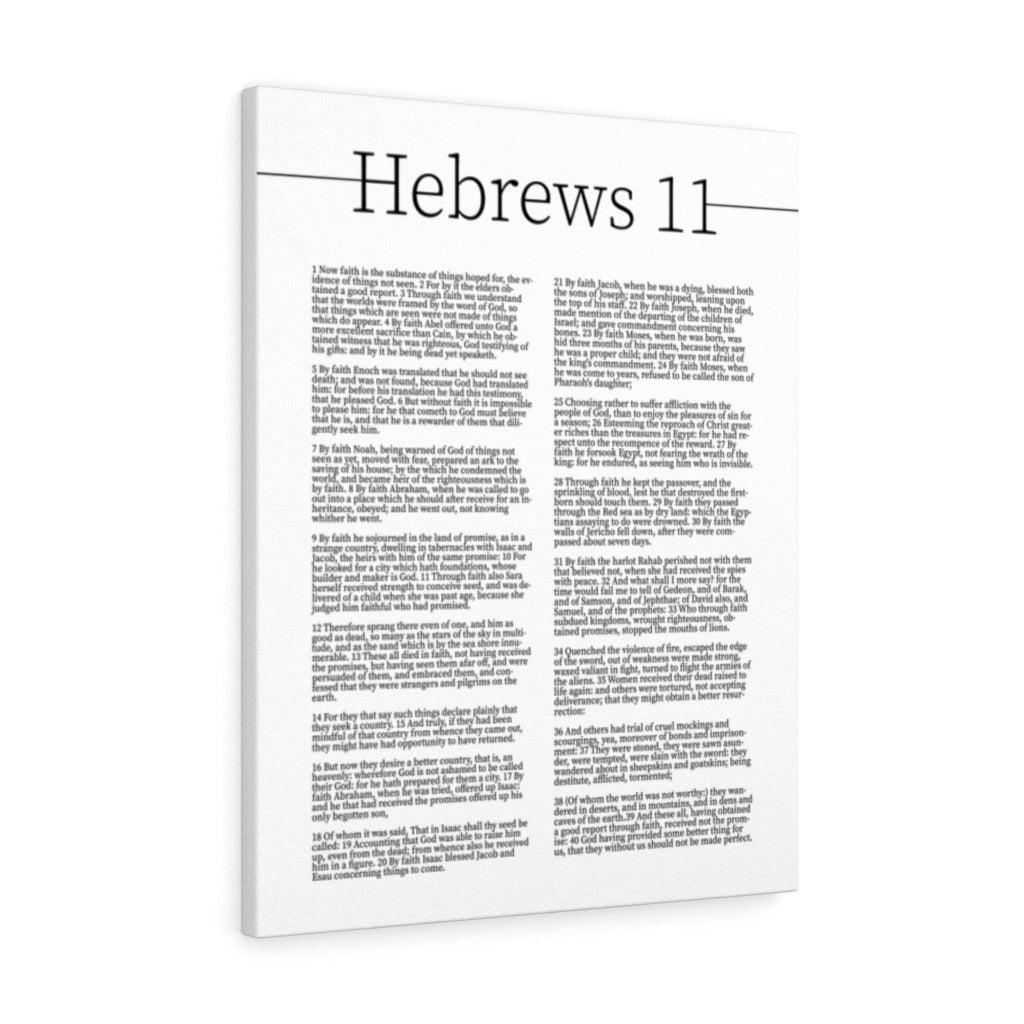 Scripture Walls Hebrews Chapter 11 White Bible Canvas Christian Wall ...