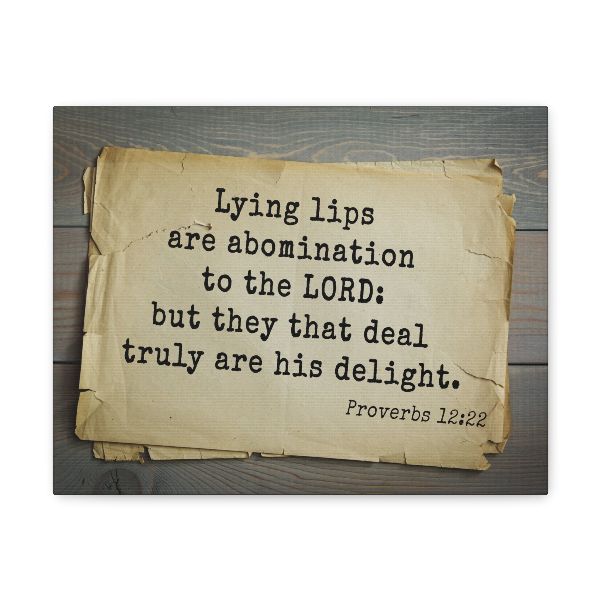 Scripture Walls Proverbs 12:22 His Delight Bible Verse Canvas Christian ...