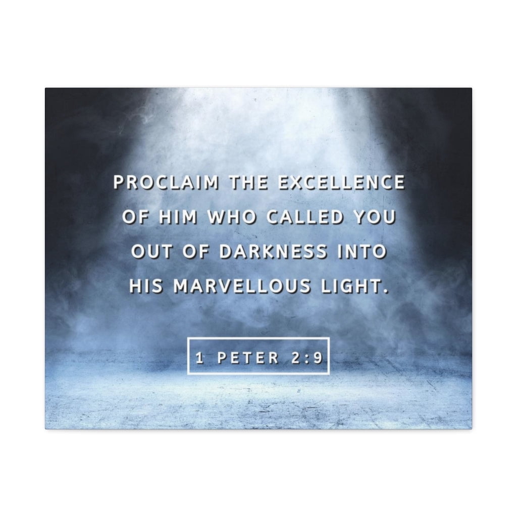 Scripture Walls His Marvellous Light 1 Peter 2:9 Bible Verse Canvas ...
