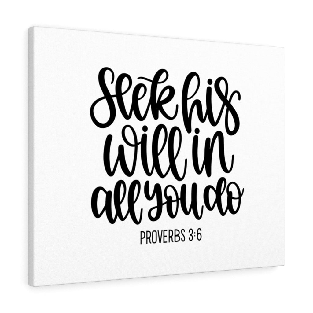 Scripture Walls His Will Proverbs 3:6 Bible Verse Canvas Christian Wall ...