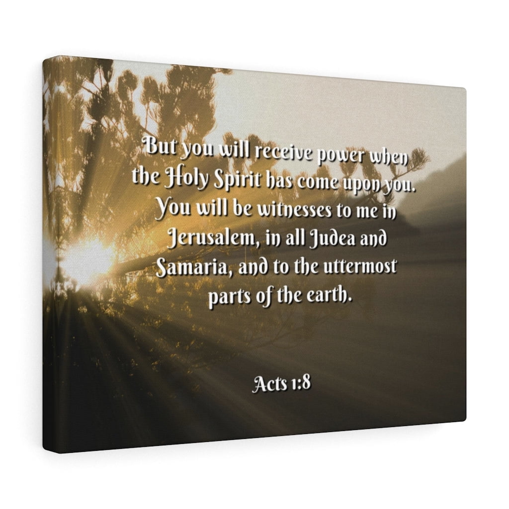 Scripture Walls Holy Ghost Acts 1:8 Bible Verse Canvas Christian Wall ...