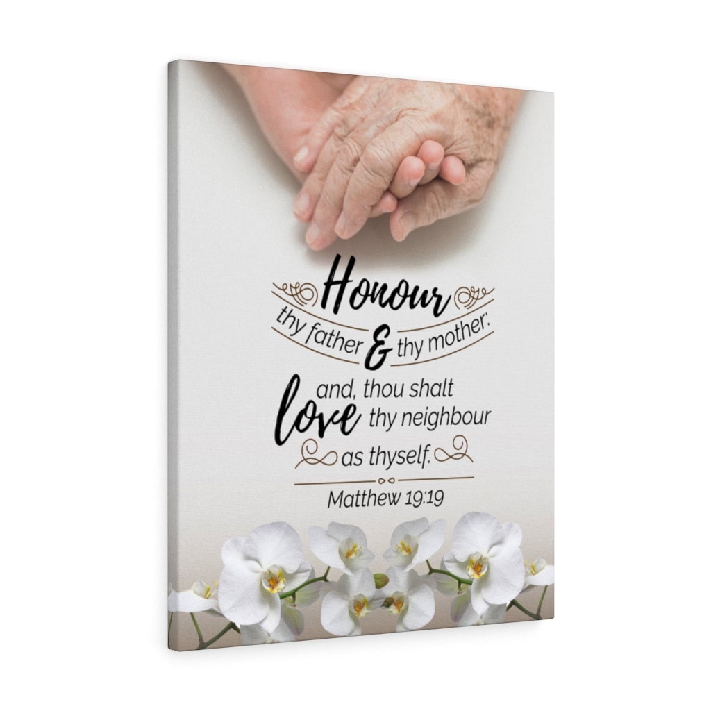 Scripture Walls Honour Thy Father and Mother Matthew 19:19 Bible Verse ...