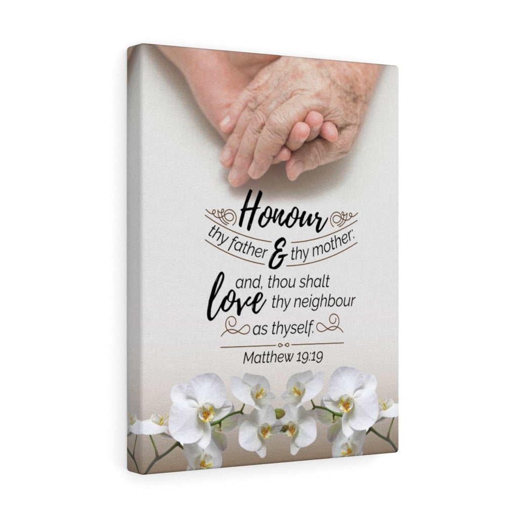 Scripture Walls Honour Thy Father and Mother Matthew 19:19 Bible Verse ...