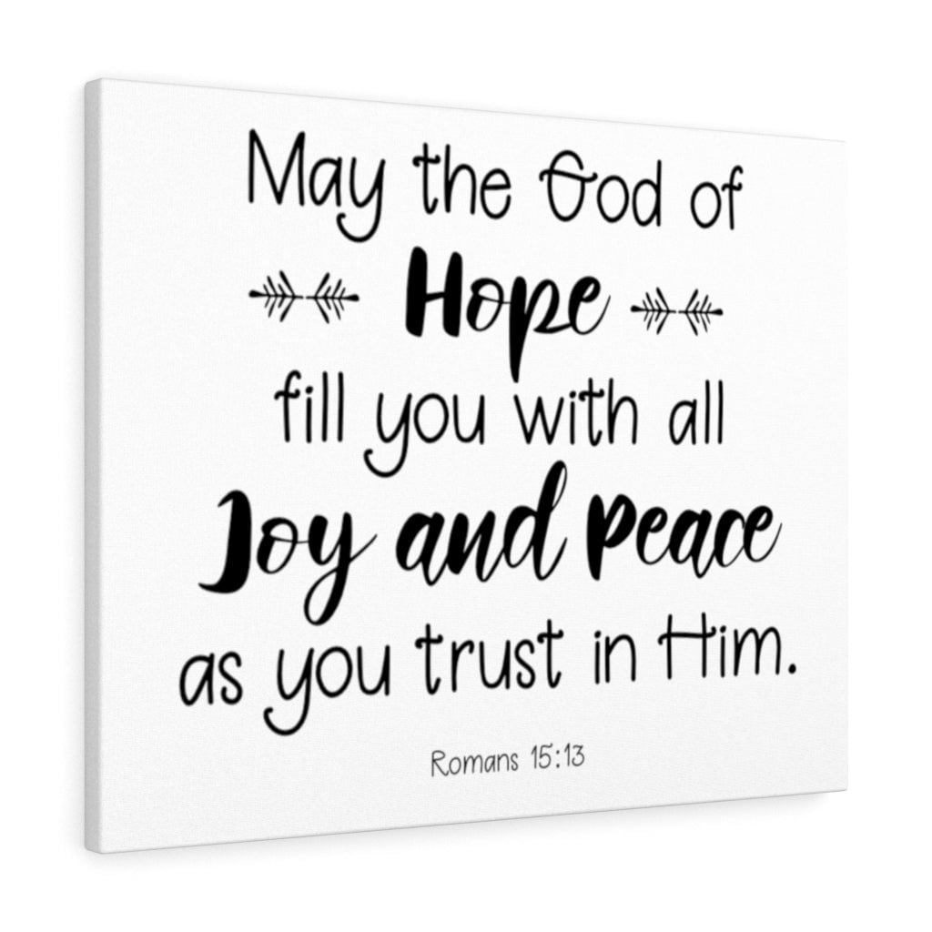 Scripture Walls Hope Joy And Peace Romans 15:13 Bible Verse Canvas ...
