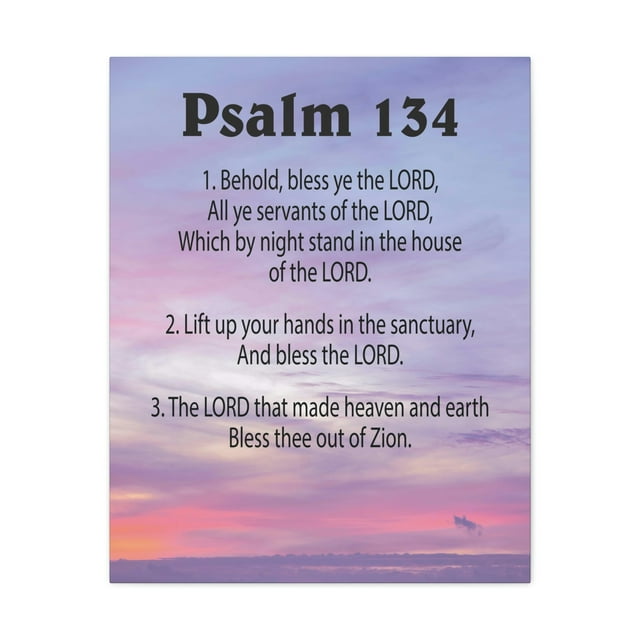 Scripture Walls Psalm 134 House of The Lord Bible Chapter Canvas Christian Wall Art Ready to ...