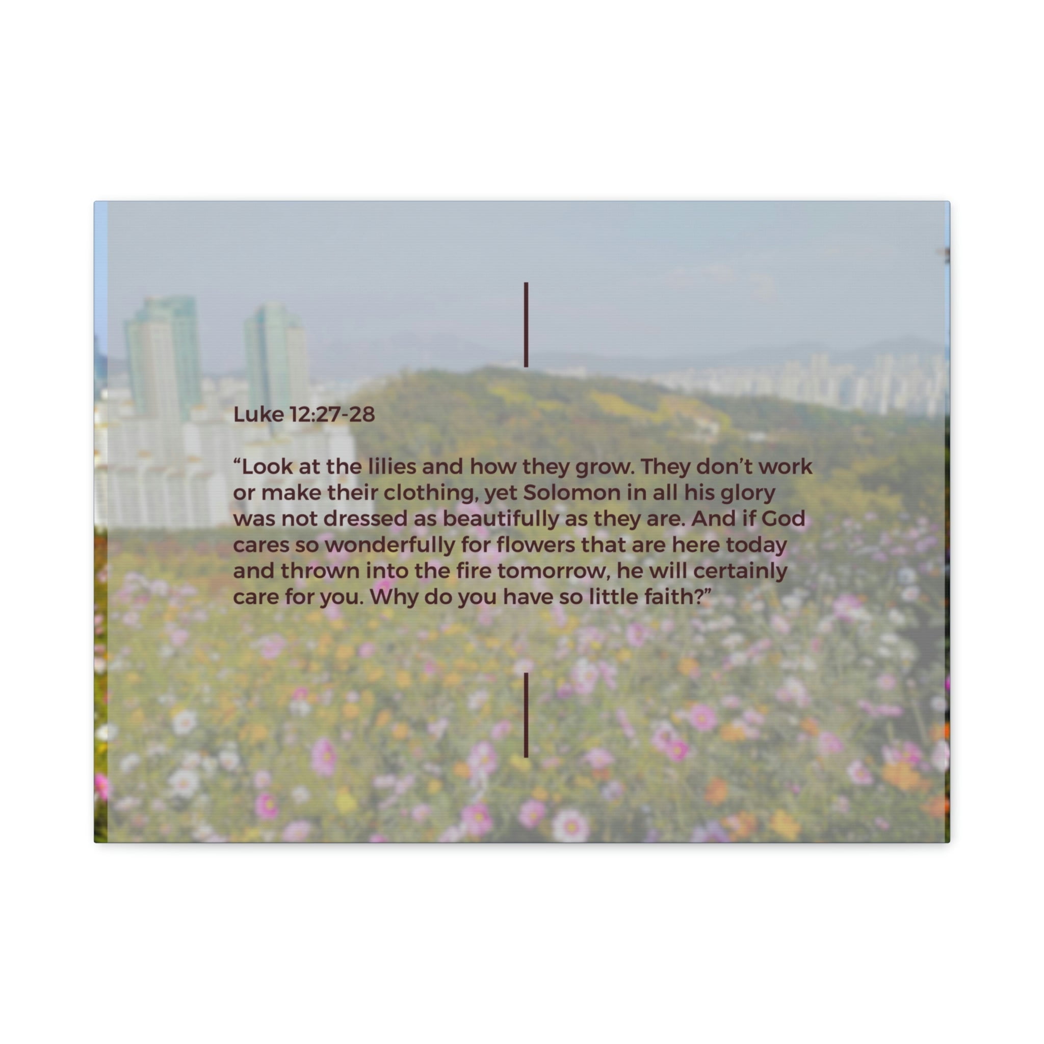 Scripture Walls How They Grow Luke 12:27 Bible Verse Canvas Christian ...