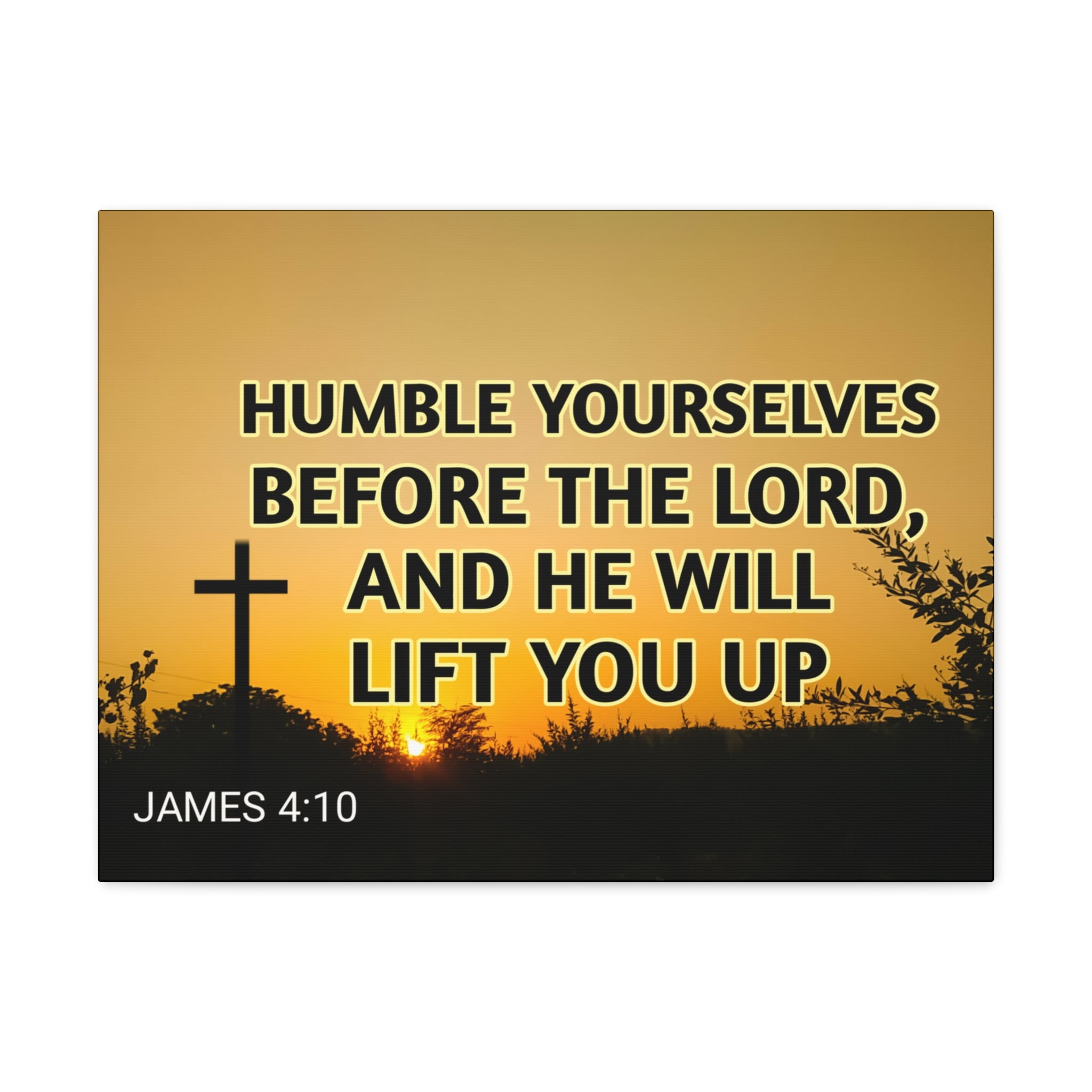 Scripture Walls Humble Yourselves James 4:10 Bible Verse Canvas ...