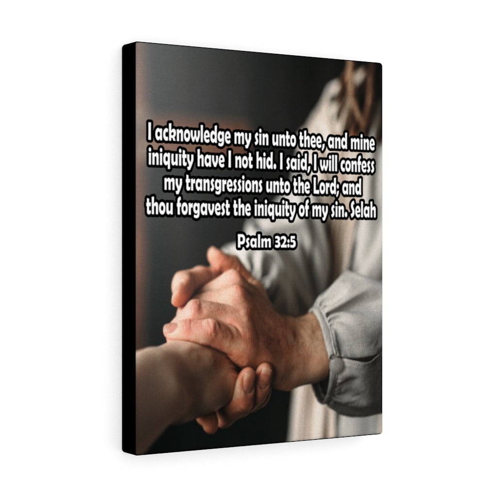 Scripture Walls Psalm 32:5 I Acknowledge My Sin Bible Verse Canvas ...