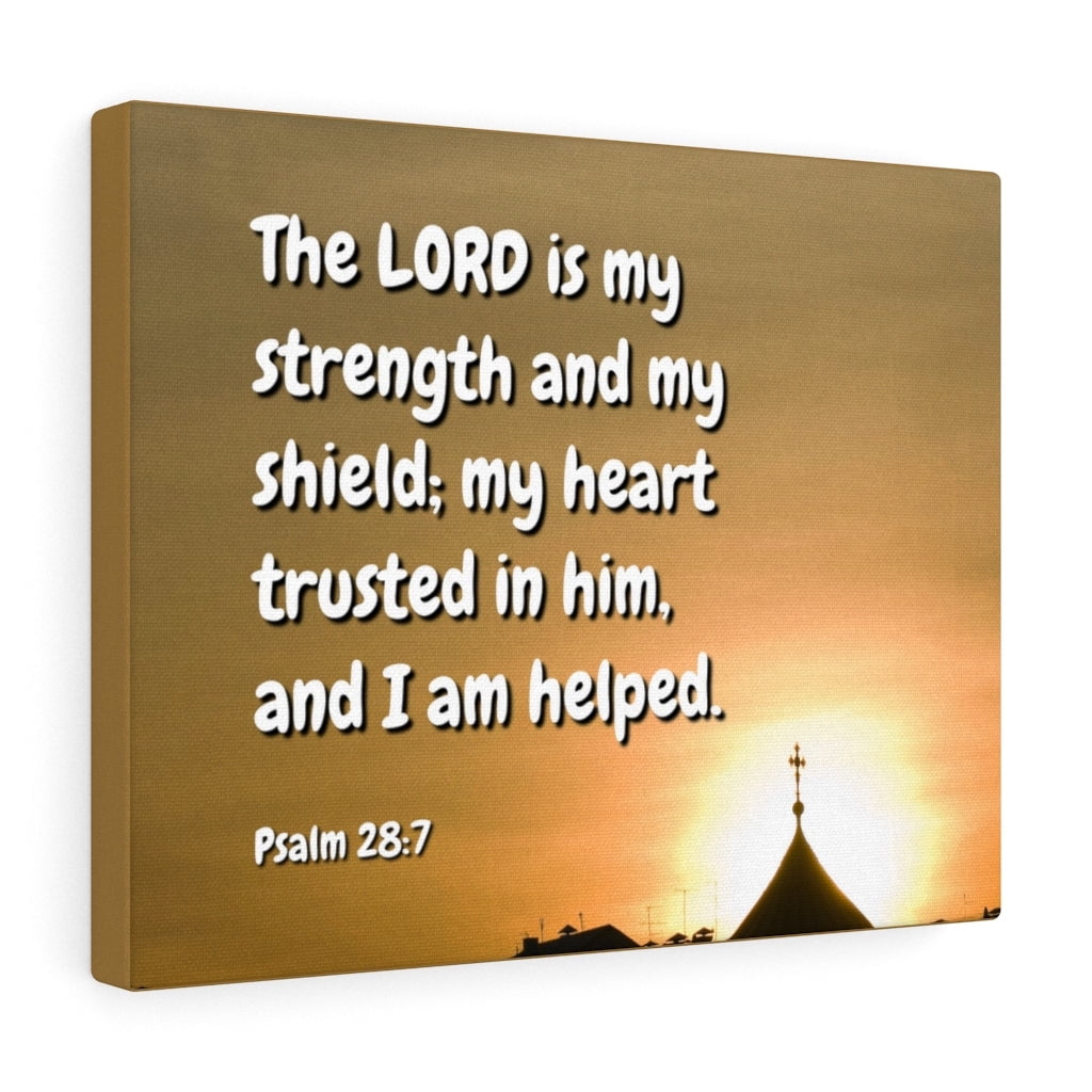 Scripture Walls Psalm 28:7 I Am Helped Bible Verse Canvas Christian ...