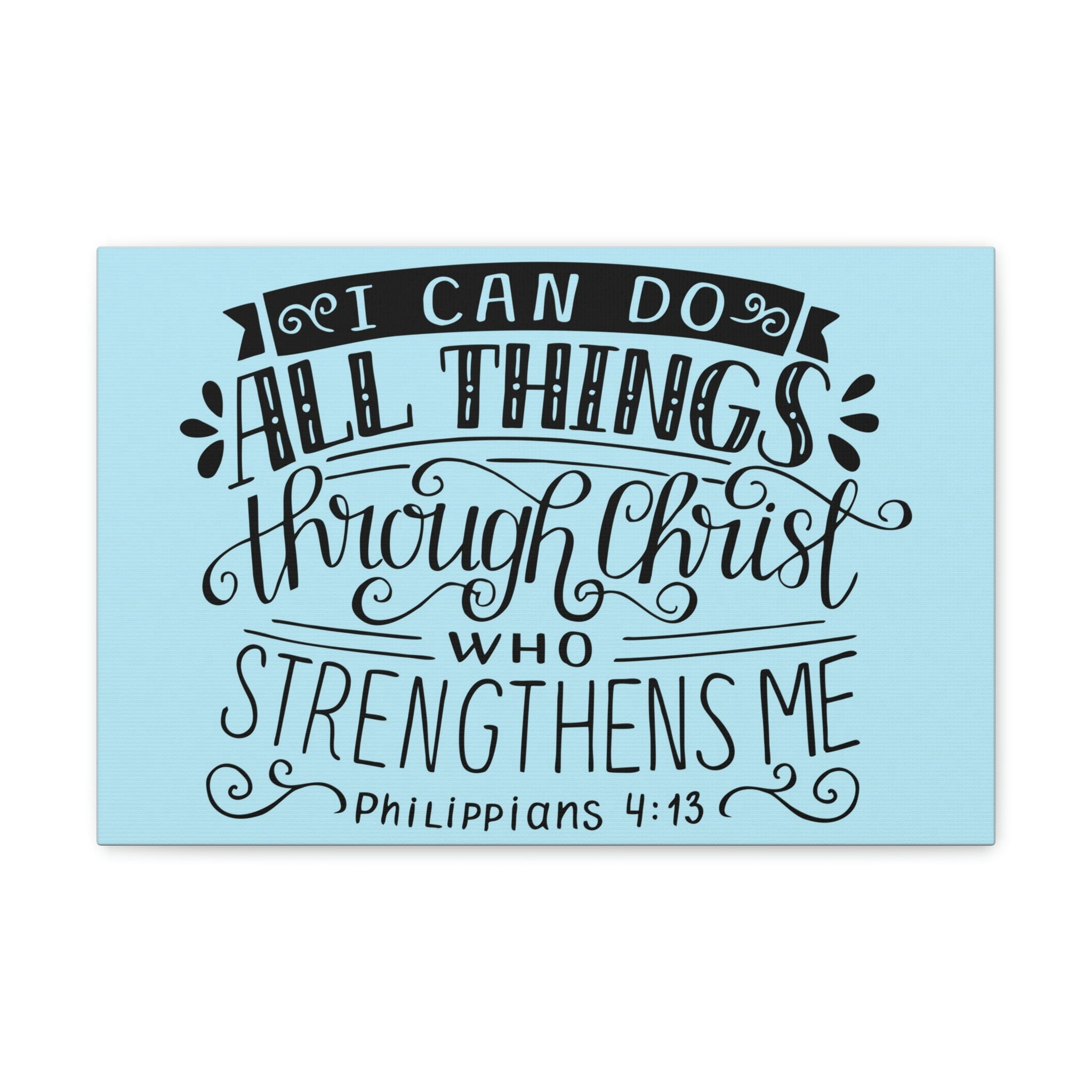 Scripture Walls I Can Do All Things Philippians 4:13 Sky Blue Christian ...