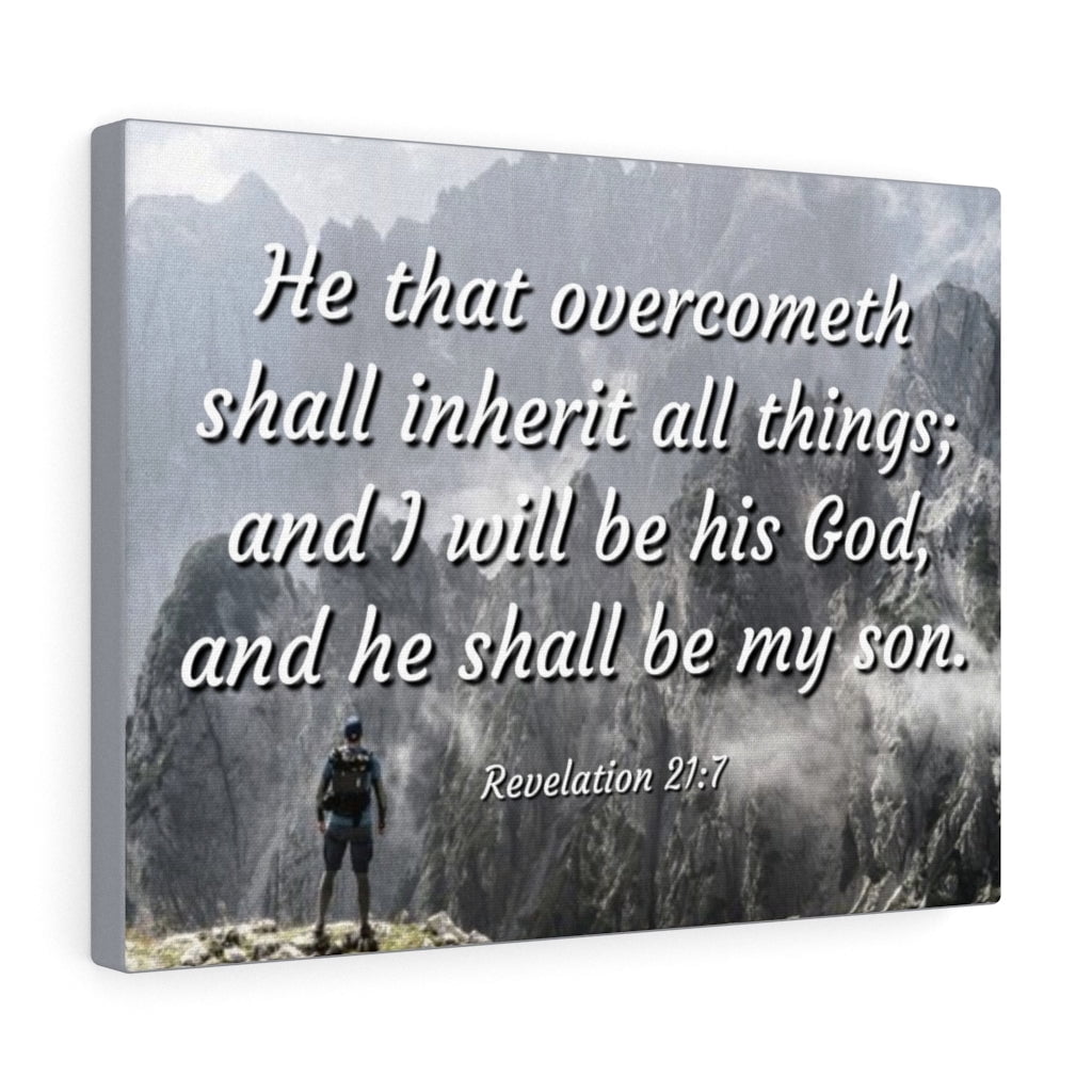 Scripture Walls Inherit All Things Revelation 21:7 Bible Verse Canvas ...