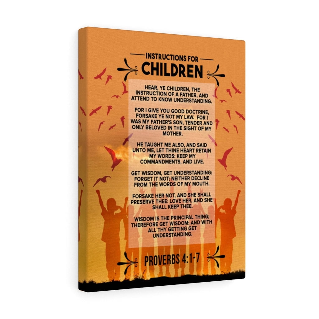 Scripture Walls Instructions for Children Proverbs 4:1-7 Bible Verse ...