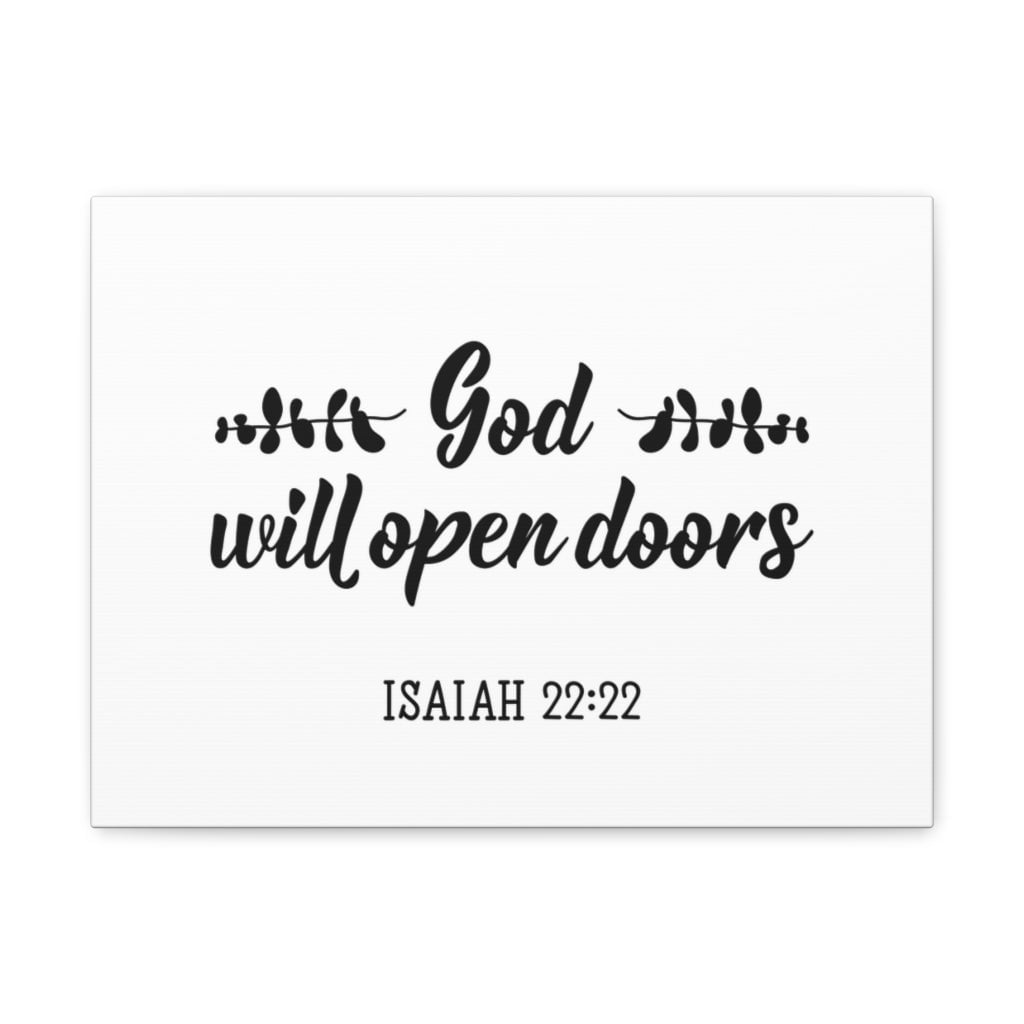 Scripture Walls Isaiah 22:22 God Will Open Doors Leaves Bible Verse ...