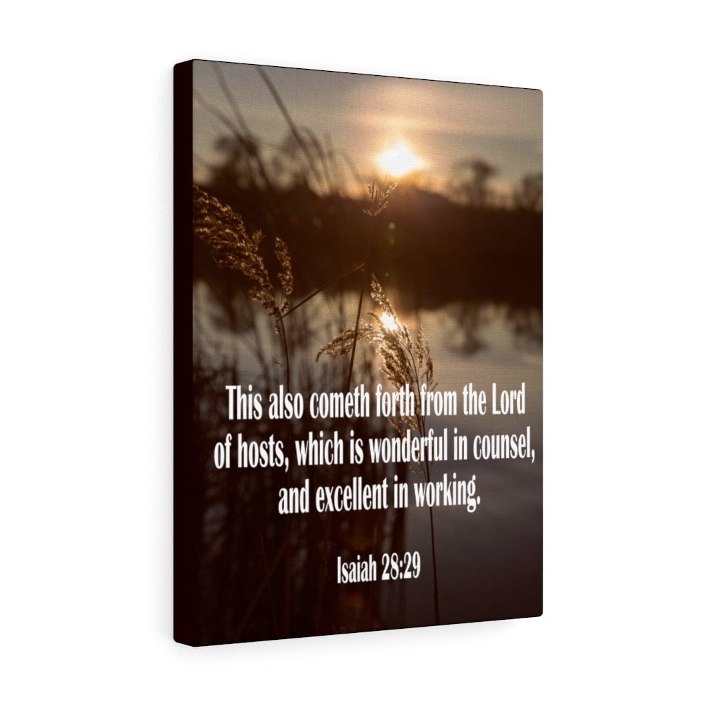 Scripture Walls Isaiah 28:29 Wonderful in Counsel Bible Verse Canvas Christian Wall Art Ready to ...