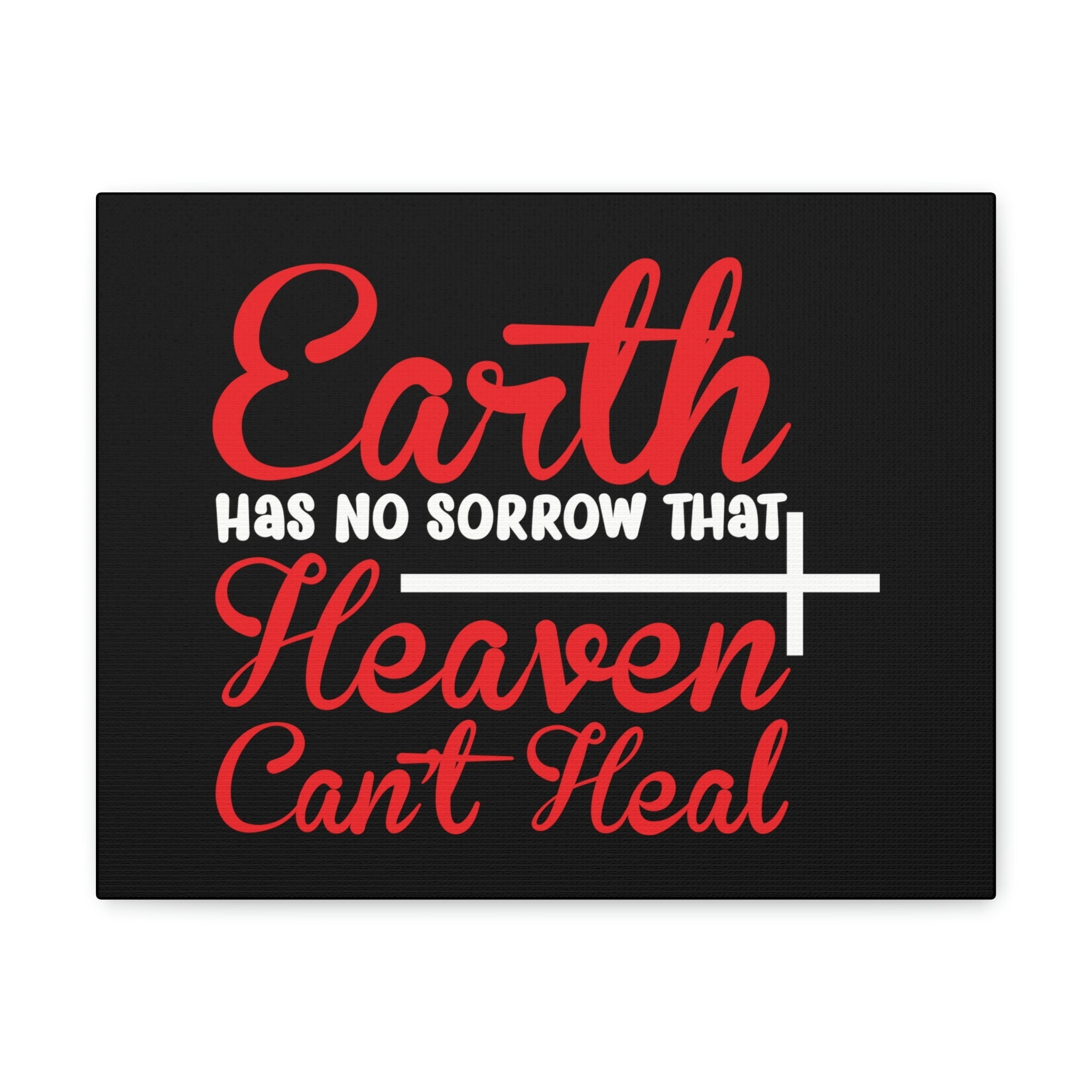 Scripture Walls Isaiah 35:10 Earth Has No Sorrows Red Bible Verse Canvas Christian Wall Art ...