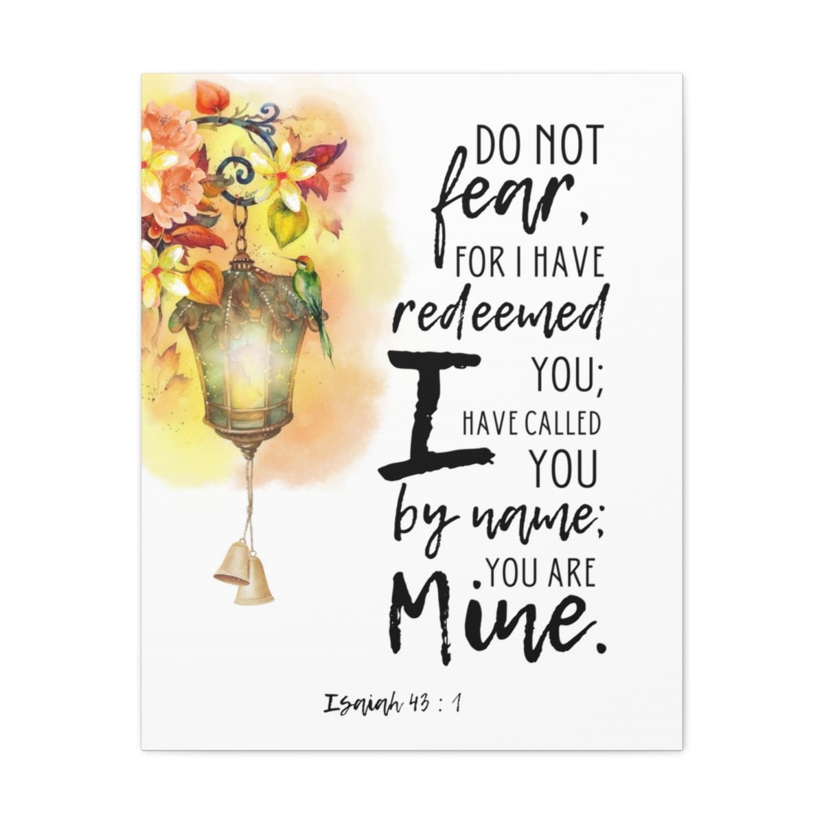 Scripture Walls Isaiah 43:1 I Have Called You Floral Bible Verse Canvas ...