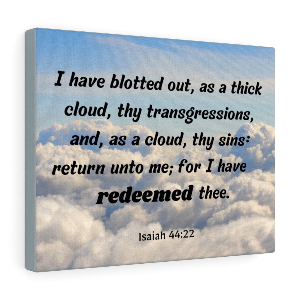 Scripture Walls Isaiah 44:22 Redeemed Bible Verse Canvas Christian Wall ...