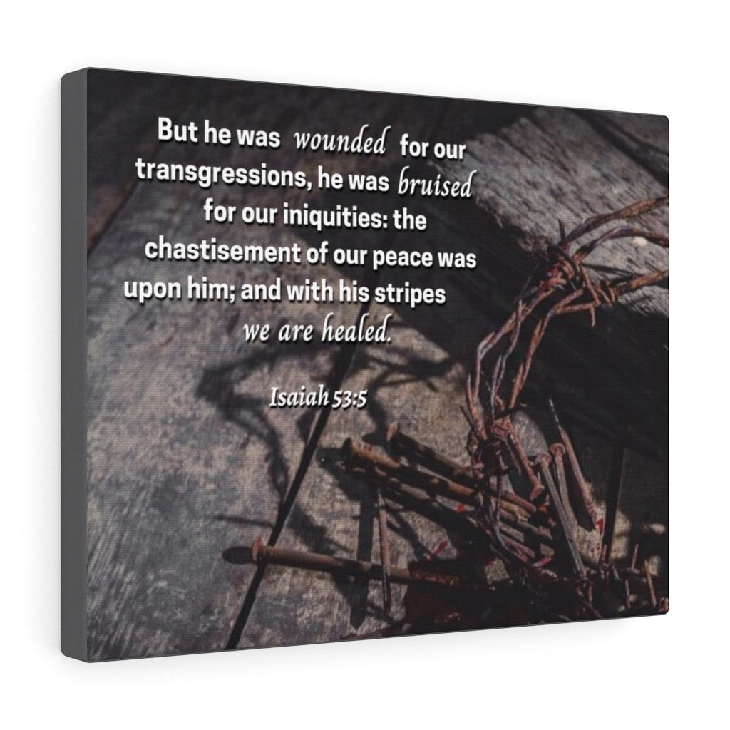 Scripture Walls Isaiah 53:5 Our Peace Bible Verse Canvas Christian Wall ...