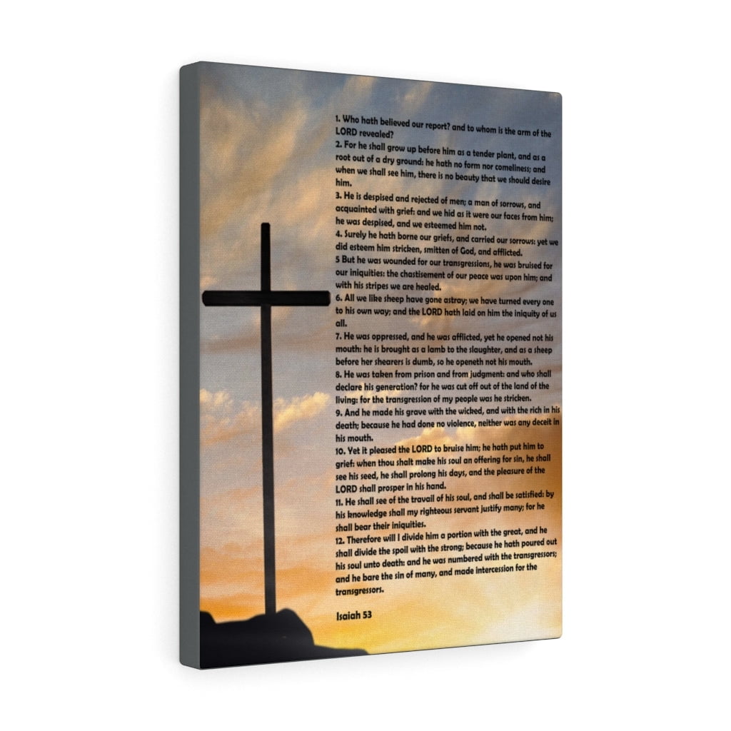 Scripture Walls Isaiah 53 Chapter Cross Bible Canvas Christian Wall Art ...