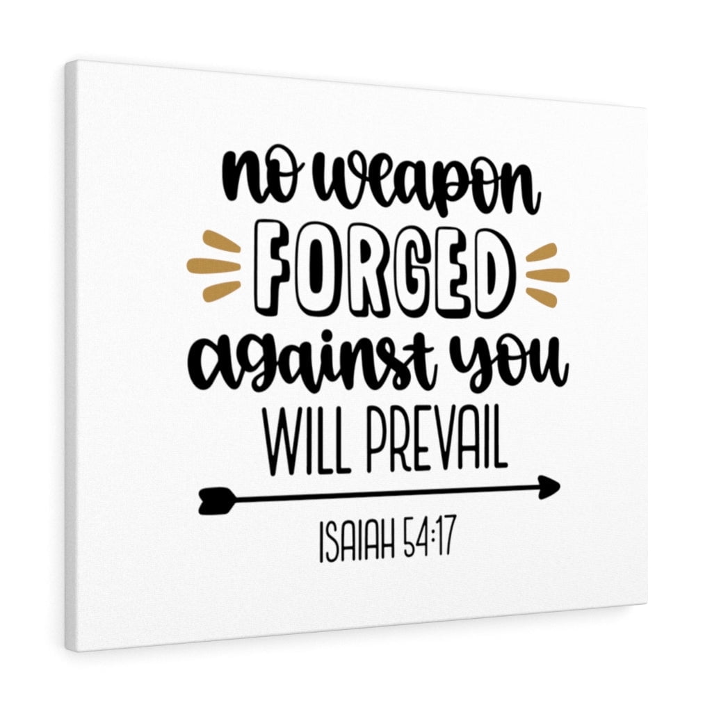 Scripture Walls Isaiah 54:17 Forged Bible Verse Canvas Christian Wall ...