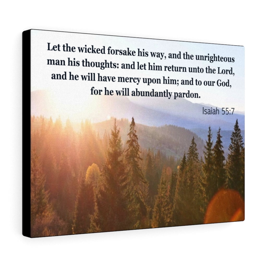 Scripture Walls Isaiah 55:7 Abundantly Pardon Bible Verse Canvas ...