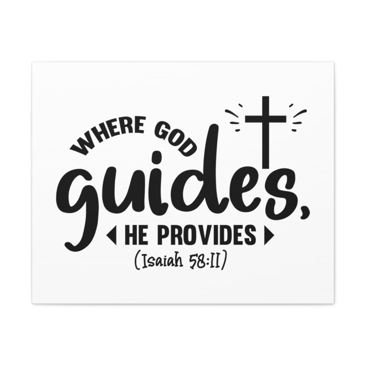 Scripture Walls Isaiah 58:11 God Guides Cross Bible Verse Canvas ...