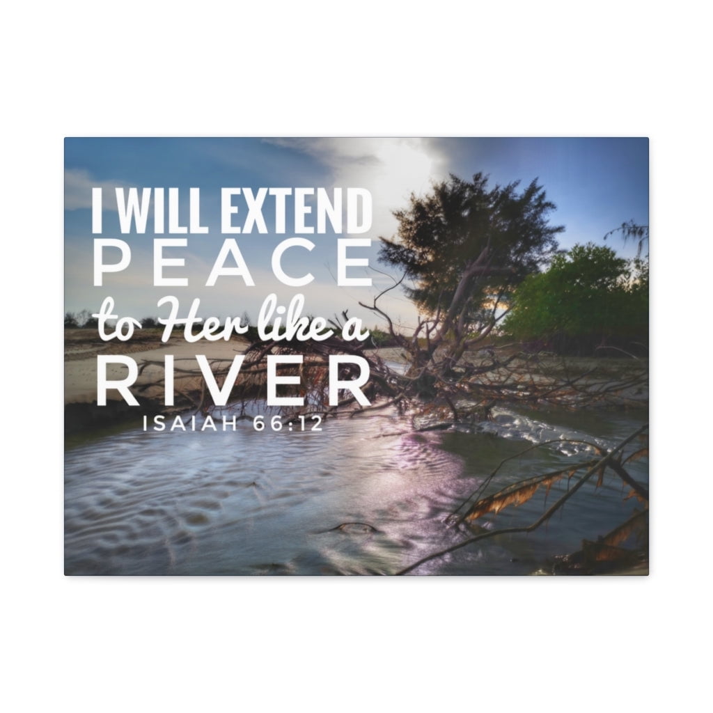 Scripture Walls Isaiah 66:12 Extend Peace Bible Verse Canvas Christian ...