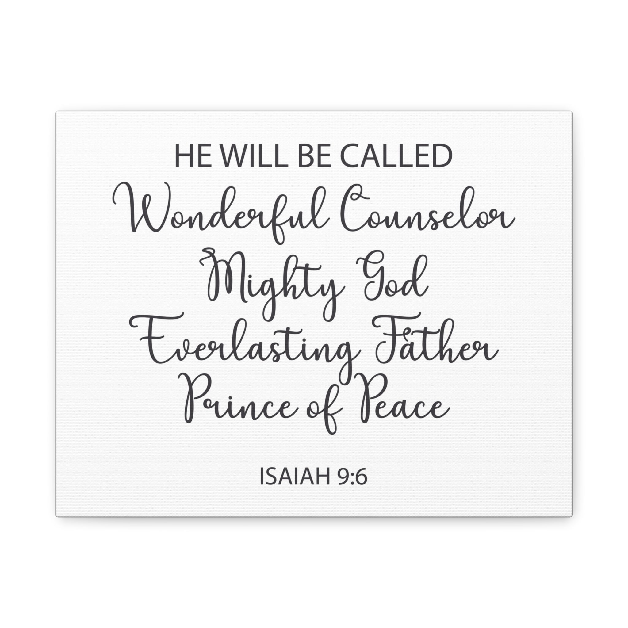 Scripture Walls Isaiah 9:6 Prince Of Peace Bible Verse Canvas Christian ...