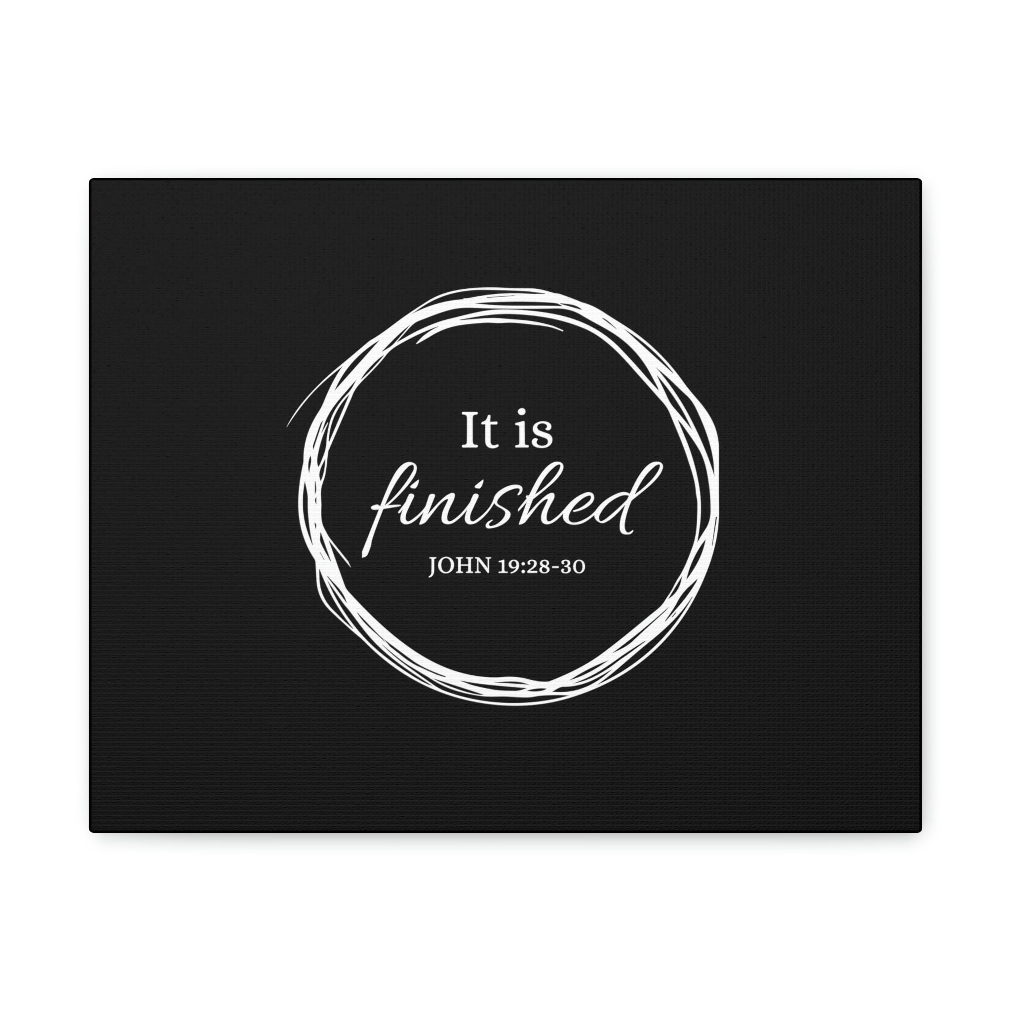 Scripture Walls It Is Finished 2 Timothy 4:7 Circle Black Christian ...