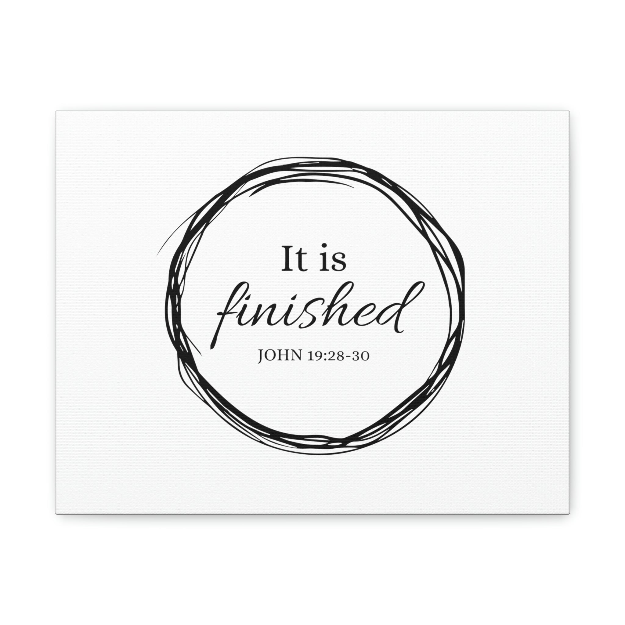 Scripture Walls It Is Finished 2 Timothy 4:7 Circle White Christian ...